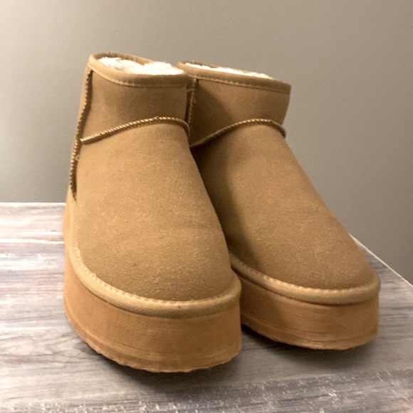 Shoes | Platform Ugg Style Mini Booties | Poshmark
